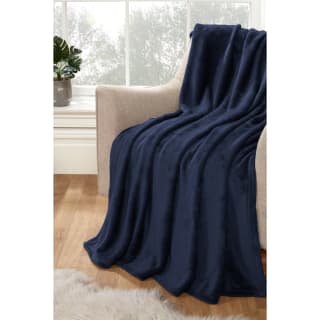 Simply Everyday Super Soft Throw - Navy | Throws | B&M