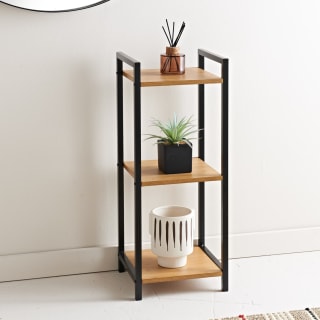 Tromso 3 Tier Corner Shelf - Brown | Storage & Shelving | B&M