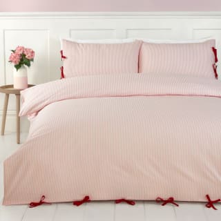 Country Rustic Yellow Stripe Duvet Set - King | Duvet Sets | B&M