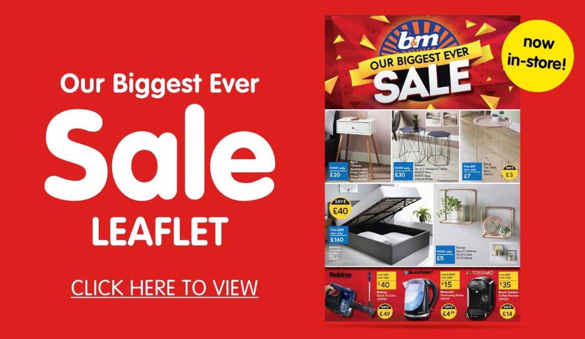 Wallpaper, Curtains, Furniture, Toys, Vacuum Cleaners, TVs - B&M